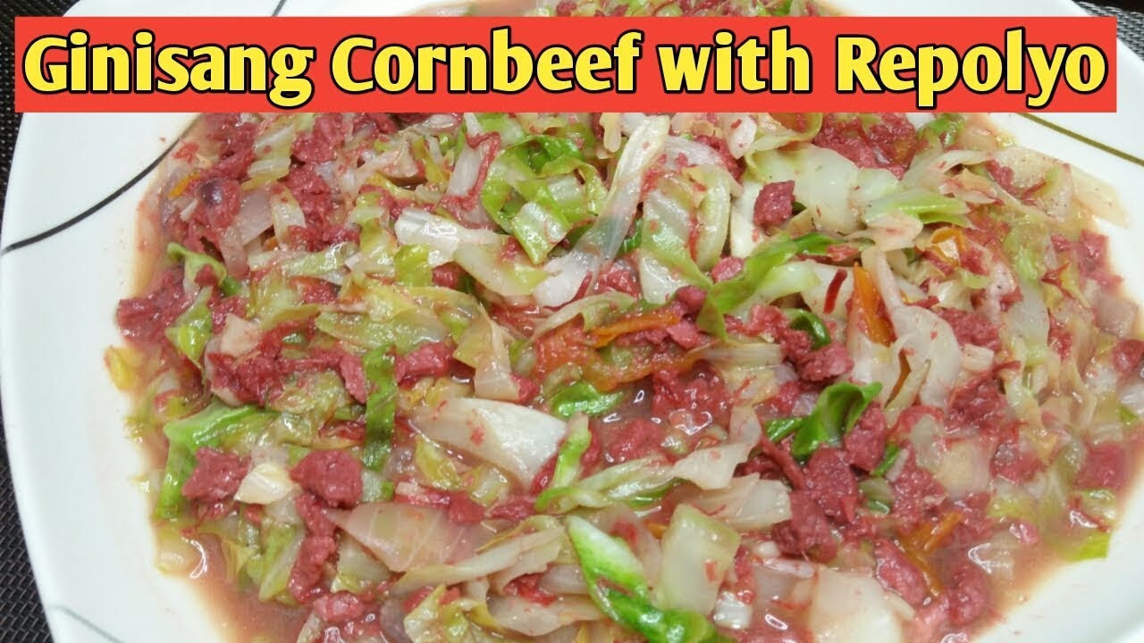 GINISANG CORNBEEF WITH REPOLYO // Budget Ulam Recipe - YouTube