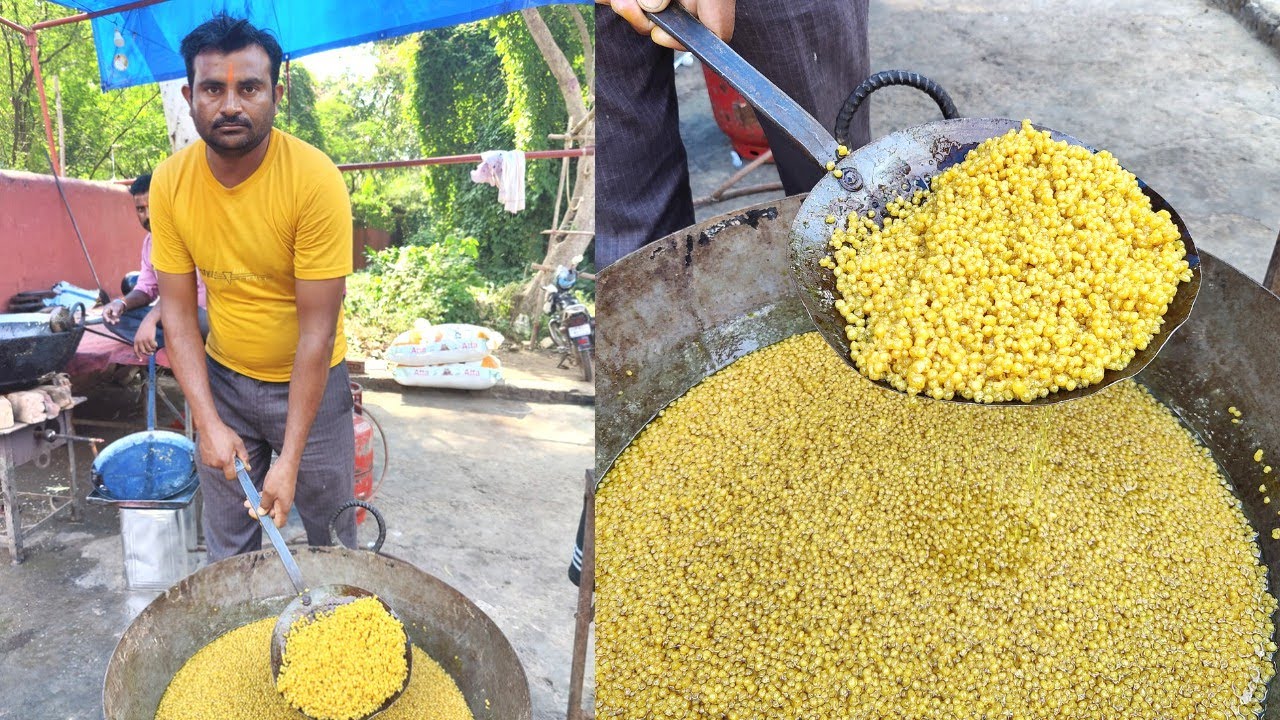 Art of Making Sweet Boondi 🤩 | Indian street food | - YouTube