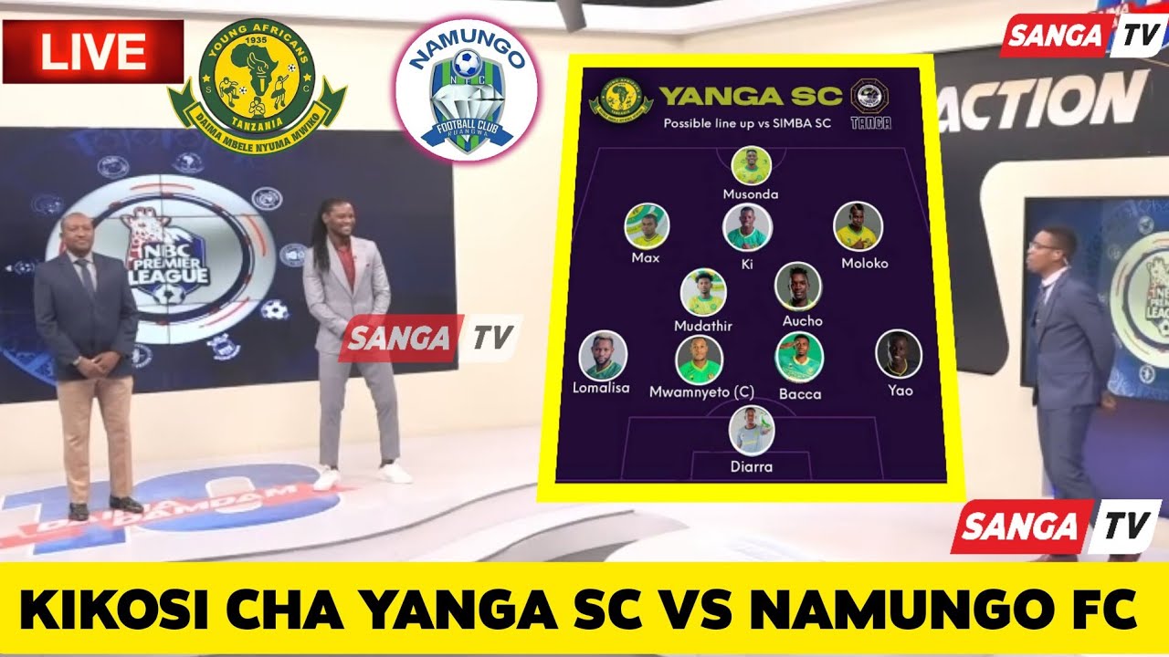 Kikosi Cha YANGA SC Kinachoanza Leo Dhidi Ya NAMUNGO FC/ Max Nzengeli ...