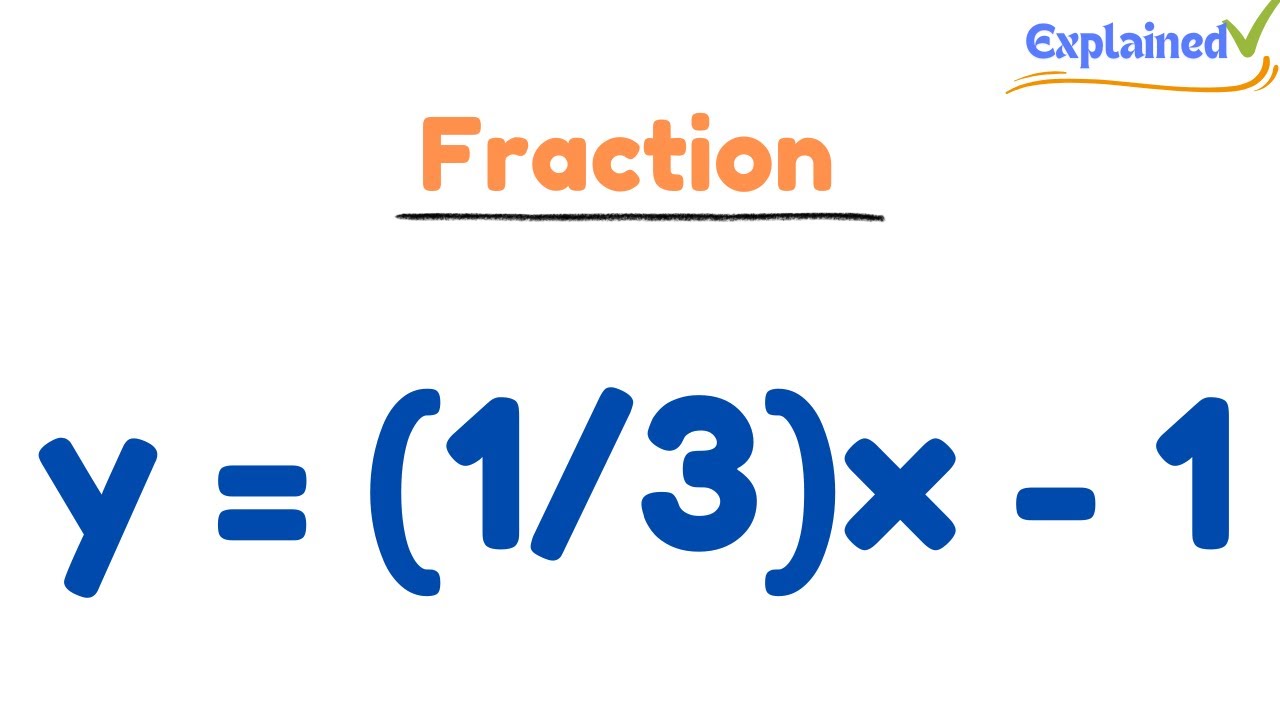 How to Graph the Equation y = (1/3)x - 1 - YouTube