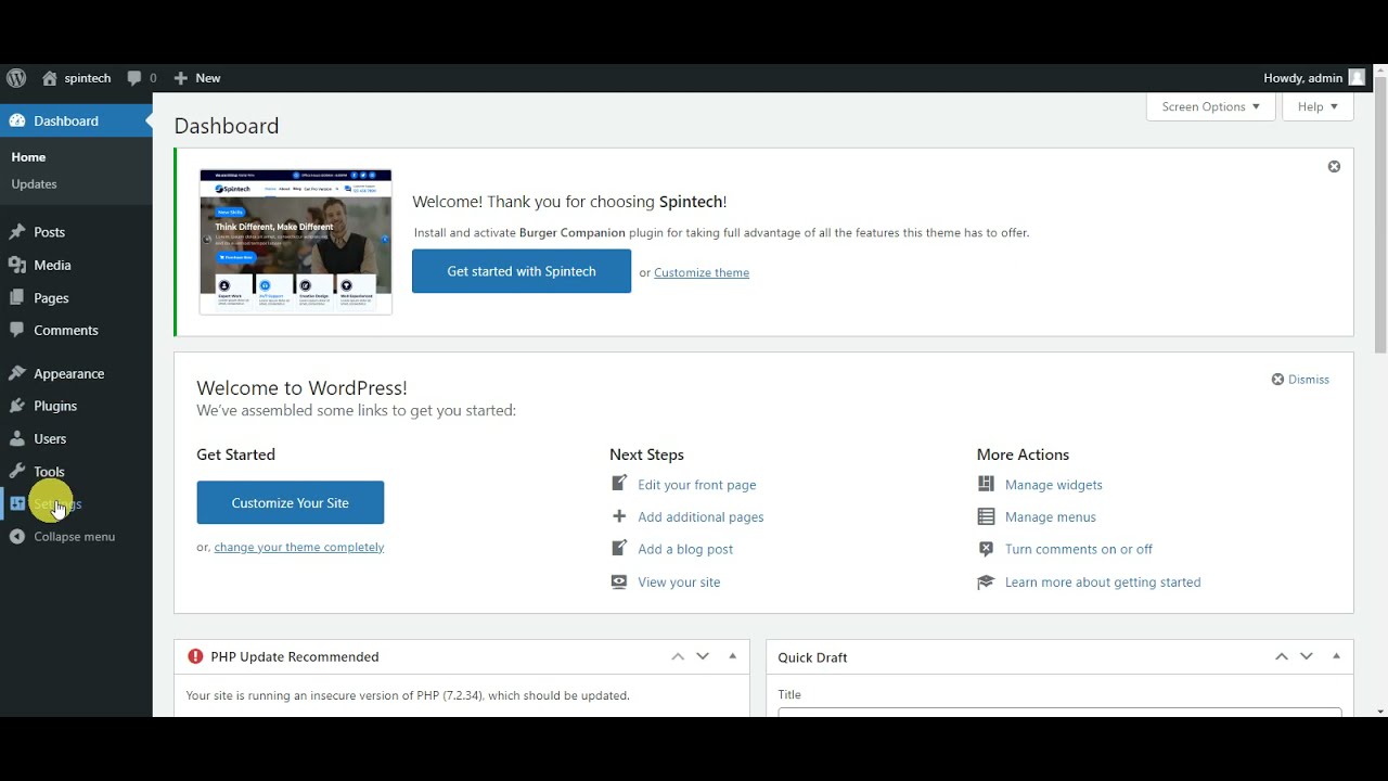 13) Home Page Setup in Spintech Theme - YouTube