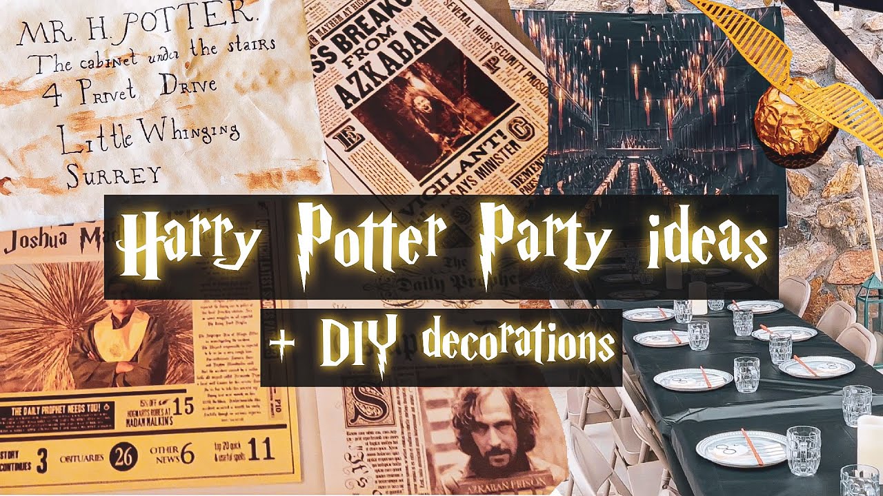 Harry Potter party ideas + DIY Harry Potter decorations - YouTube