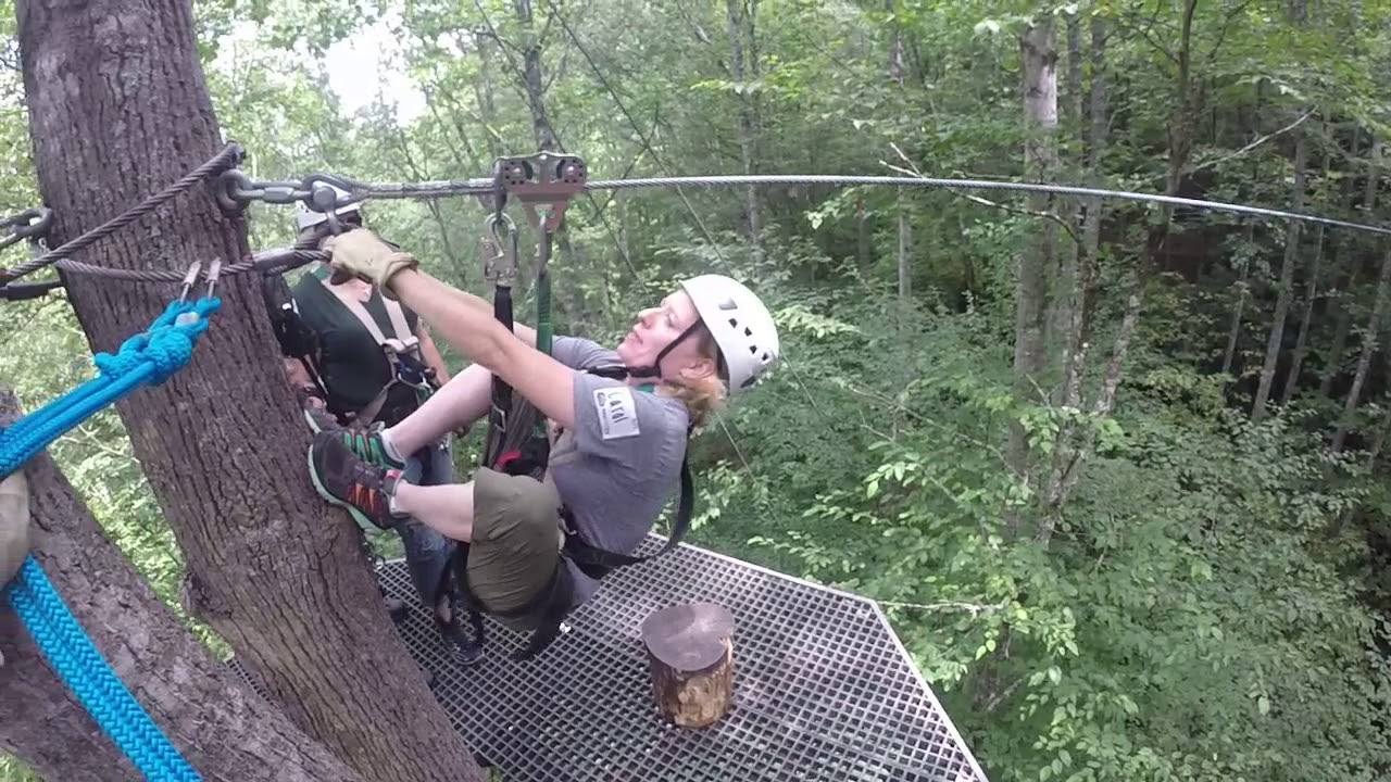 Zip lining monkey jump (Rocket launch) - YouTube