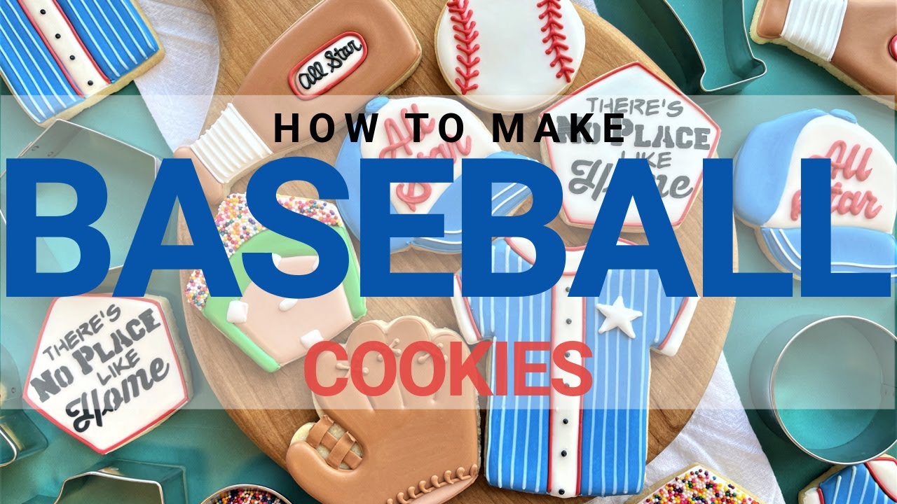 How to Decorate Baseball Cookies - YouTube