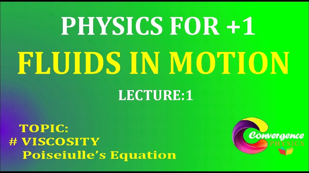Fluids in Motion L-1 - YouTube