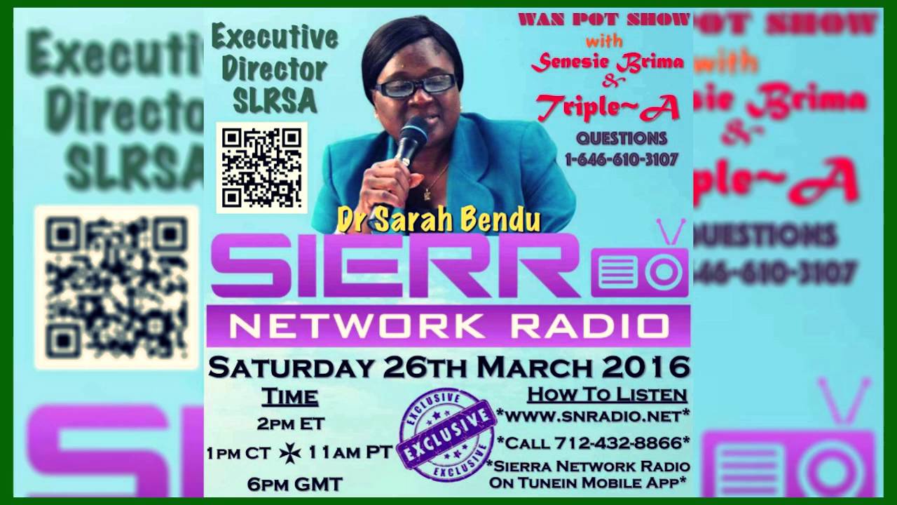 Dr Sarah Bendu On The Wan Pot Show - YouTube