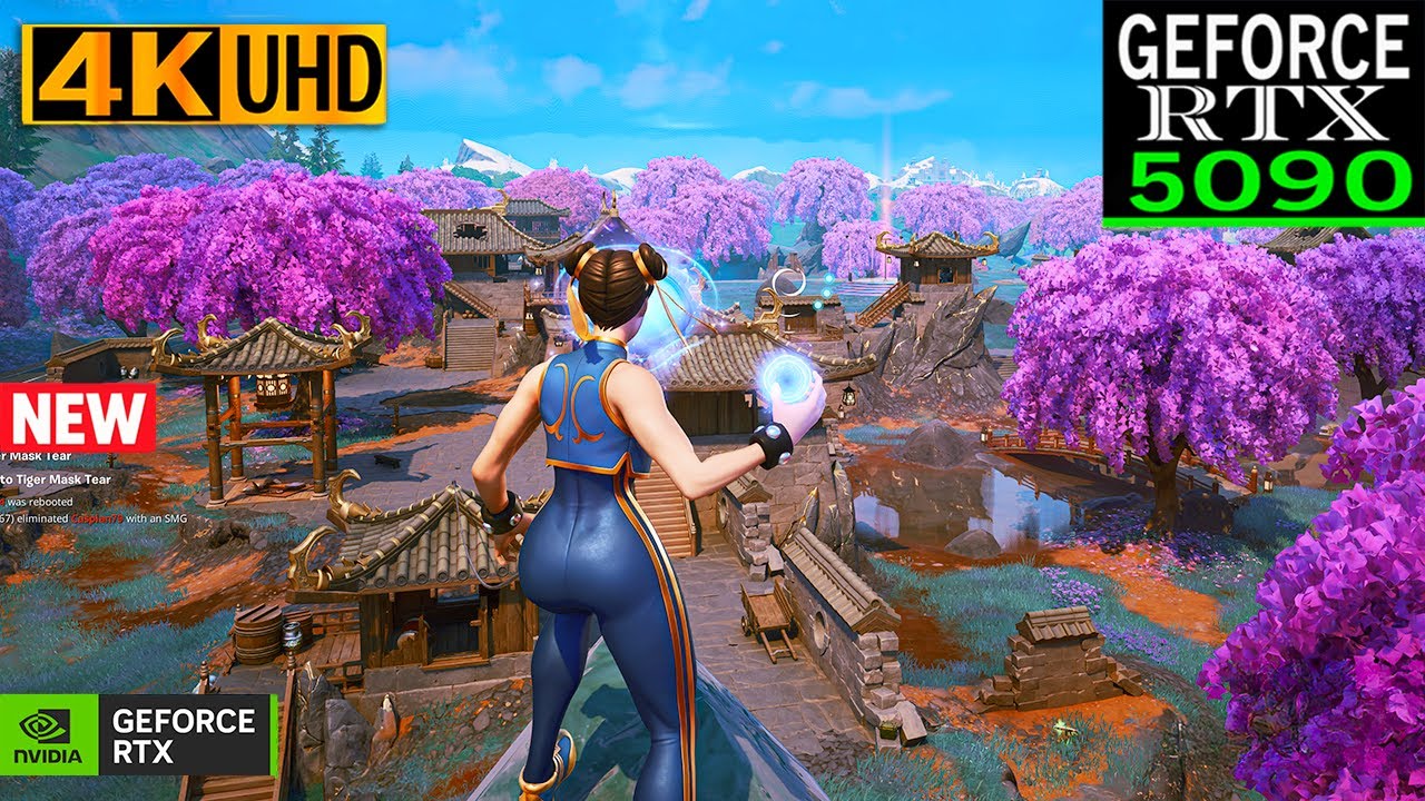 Fortnite on RTX 5090 | 4K Max Settings + RTX ON | Chun-Li Skin Gameplay ...