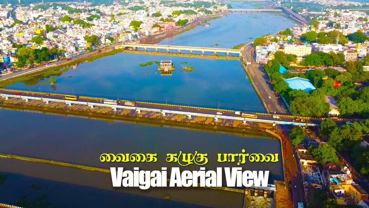 Vaigai River Aerial view - Madurai - YouTube