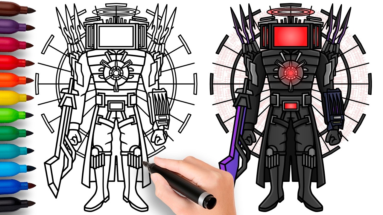 CARA MENGGAMBAR NEW INFECTED TITAN TV MAN | Skibidi Toilet Fanmade ...