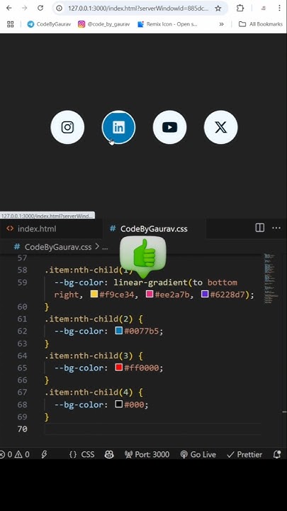 🌐 Social Media Icons with Hover Animation | HTML & CSS #webdevelopment #coding #animation # ...