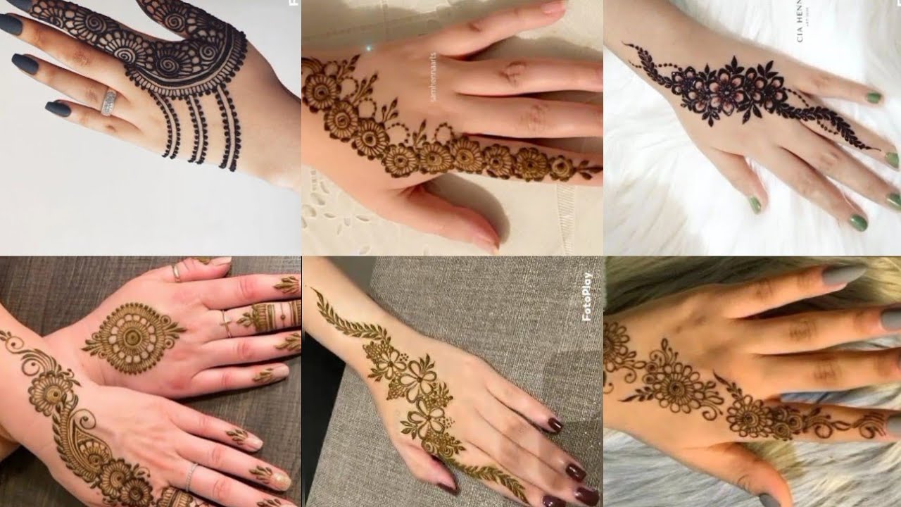 Bail mehndi designs 💕|| short bail mehndi for back hand - YouTube