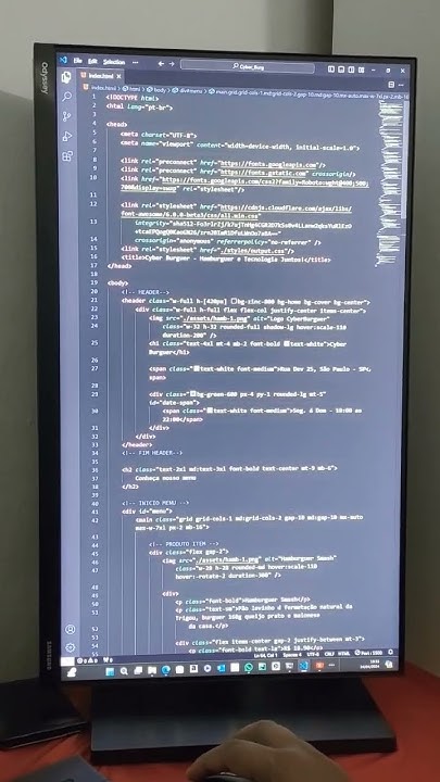 Menu Online Em Html Css Javascript Tailwindcss Projeto Acompanhando Pelo