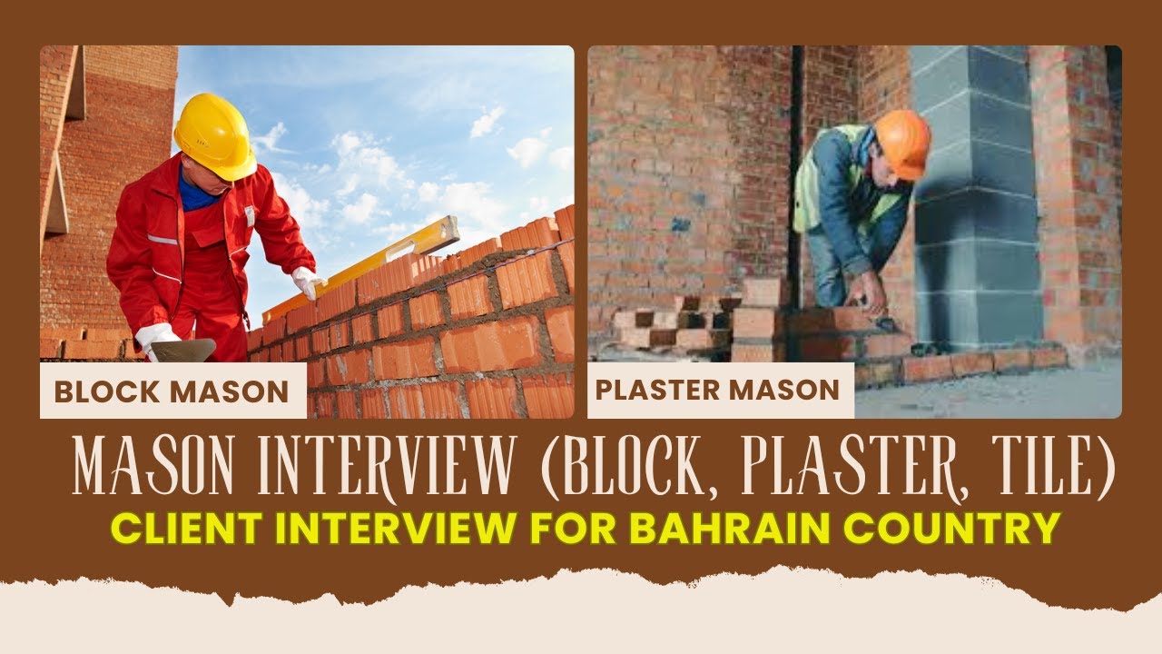 मेसन की नौकरी के लिए क्लाइंट इन्टरव्यू | Group Interview of Mason ...