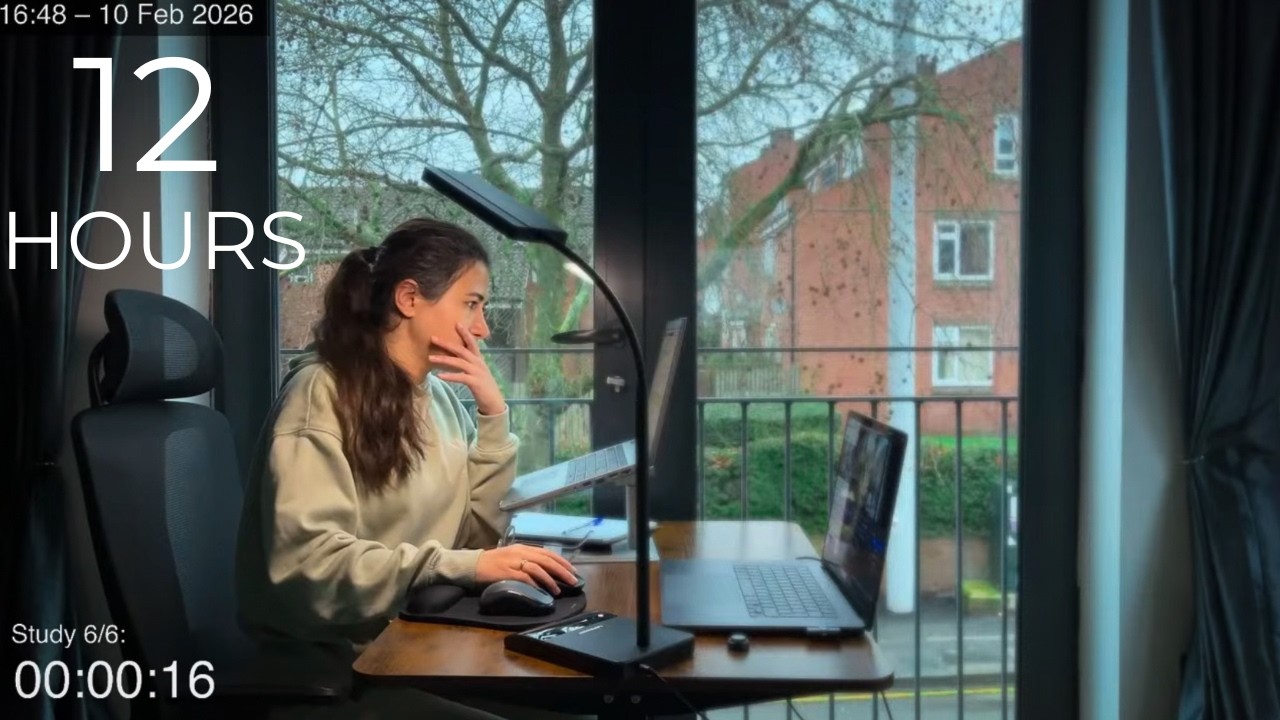 12-Hour LIVE Study With Me 🎓 | Cozy UK Ambience | Custom Pomodoro Timer ...