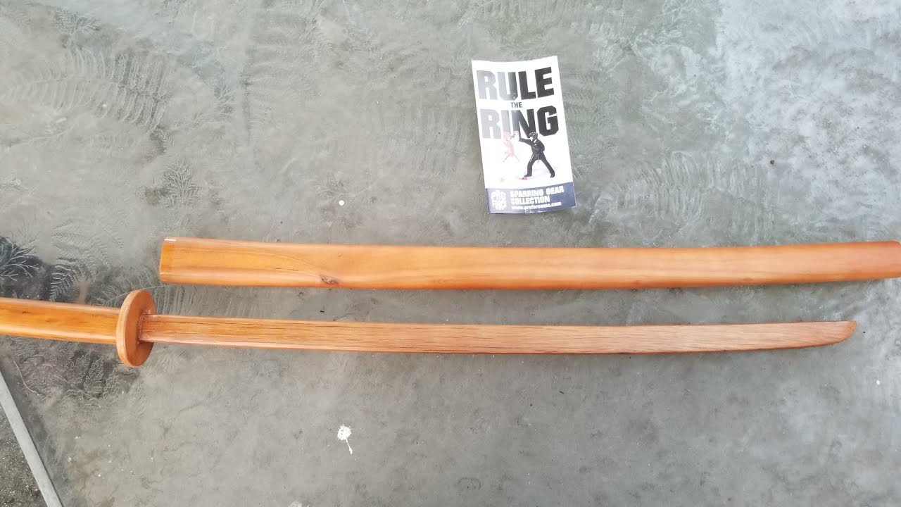 Hardwood Bokken with Wooden Scabbard - Daito by Pro Force - YouTube