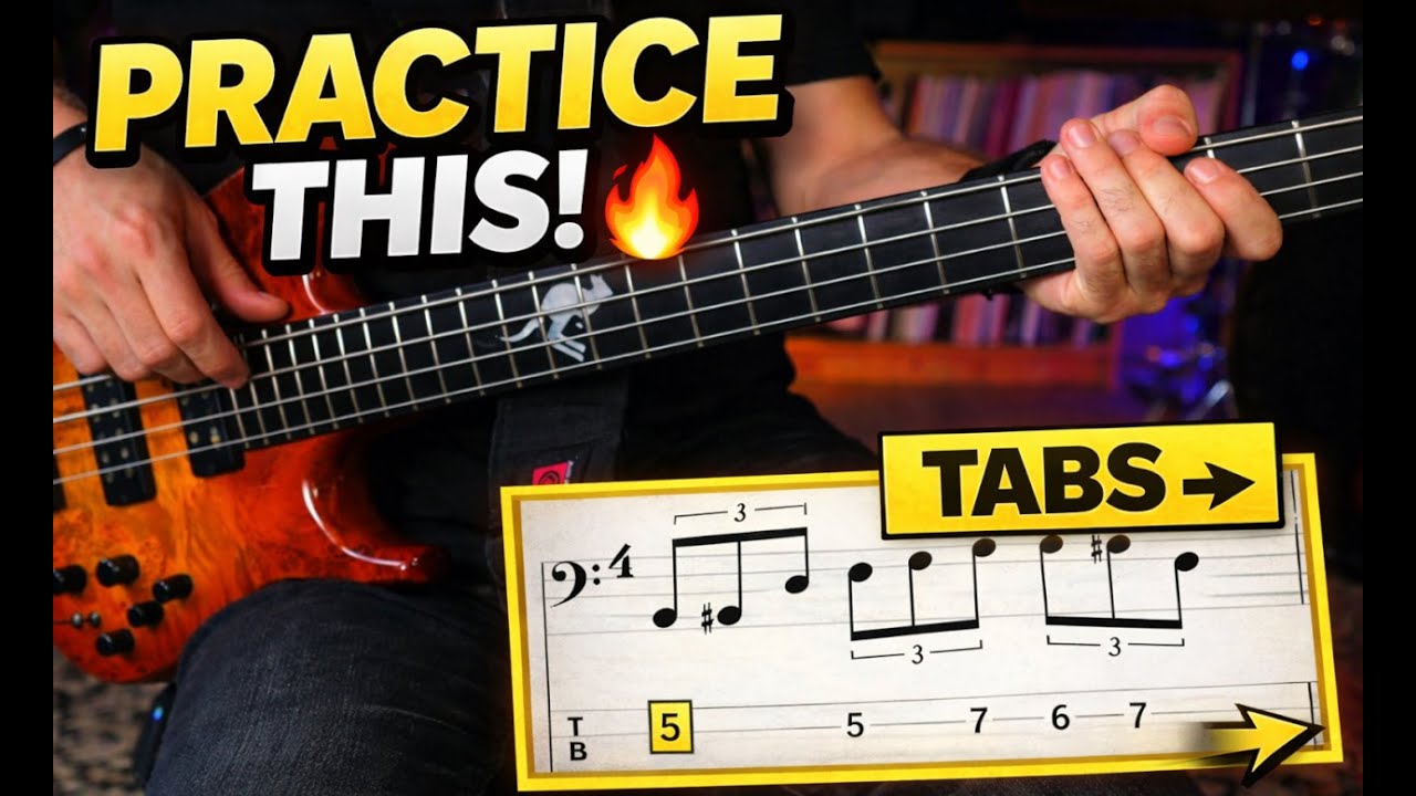 🔥20 Quick Bass Lessons with Tabs - Practice This Daily (All Levels ...