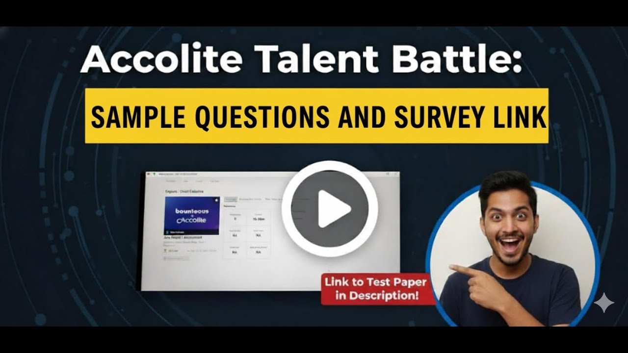 Bounteous × Accolite Survey Link Received | Sample Coding Questions ...