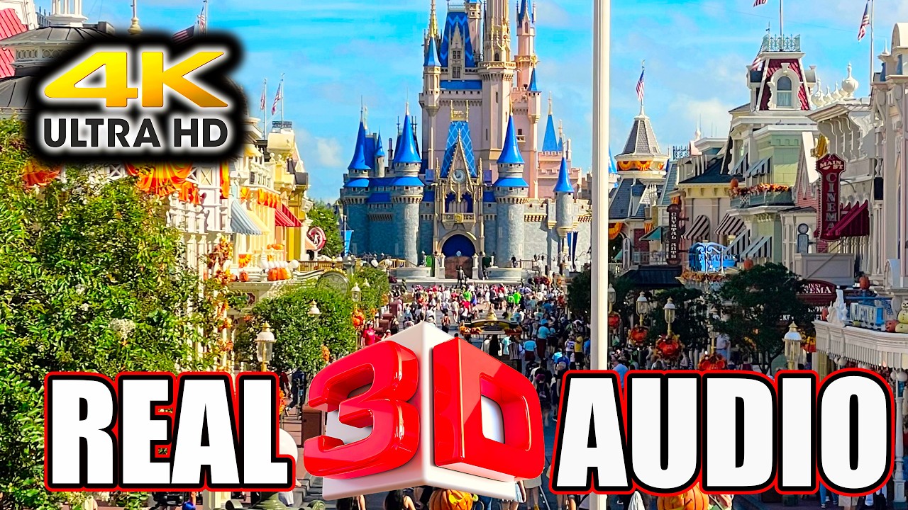 Walking The Magic Kingdom Disney World with 3D Audio in Dolby Vision ...