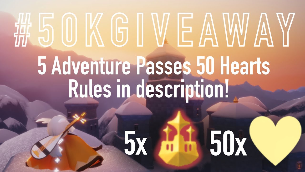 5 Adventure Passes + 50 Hearts TOTAL giveaway! #50Kgiveaway - YouTube