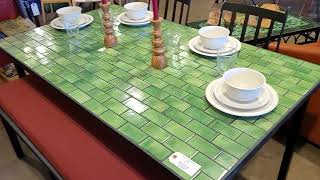 Tile Top Outdoor Patio Garden Table