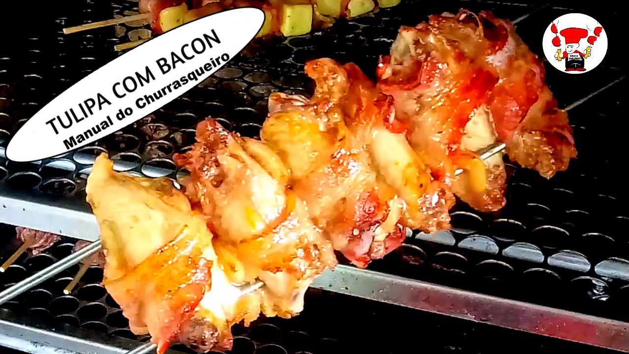 Tulipa de Frango com Bacon Receita de Churrasco Medalhão - YouTube
