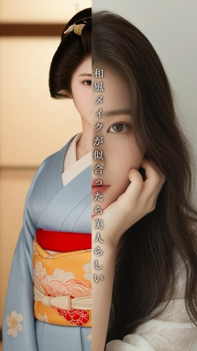 If Japanese style makeup suits you, you look beautiful. 【和風メイクが似合ったら美人 ...
