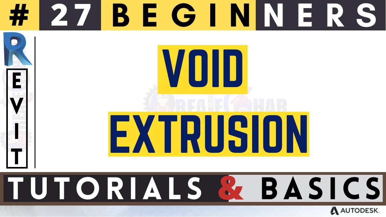 #27 Beginners / VOID EXTRUSION / Revit Tutorials & Basics #createghar # ...