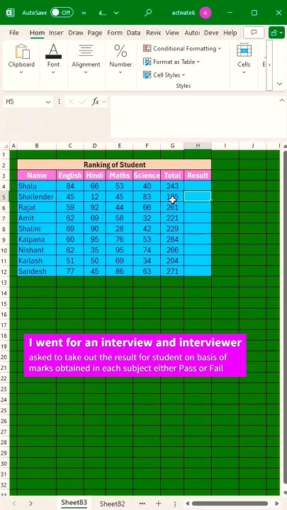 Determine Pass And Fail In Excel Quickly Excelmagic Excelshorts Exceltips Exceltutorial