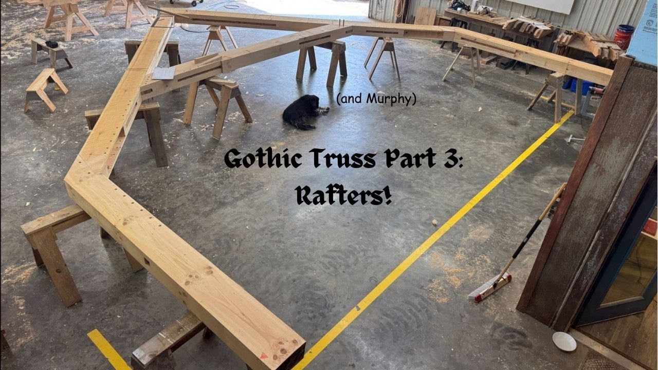 Timber Frame Gothic Truss Part 3! Rafters - YouTube