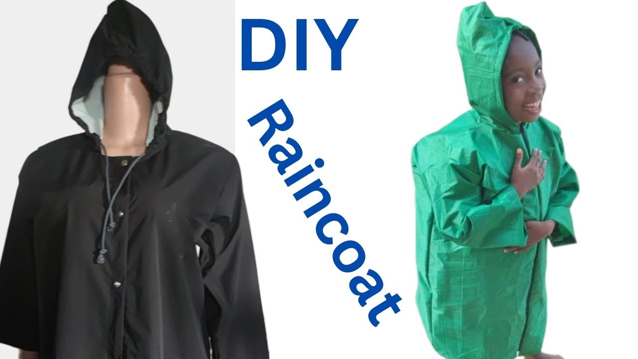 how to make a good raincoat with hoodie | cutting and sewing process ...