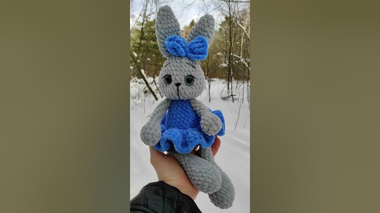 Обзор вязаной игрушки Зайки - YouTube