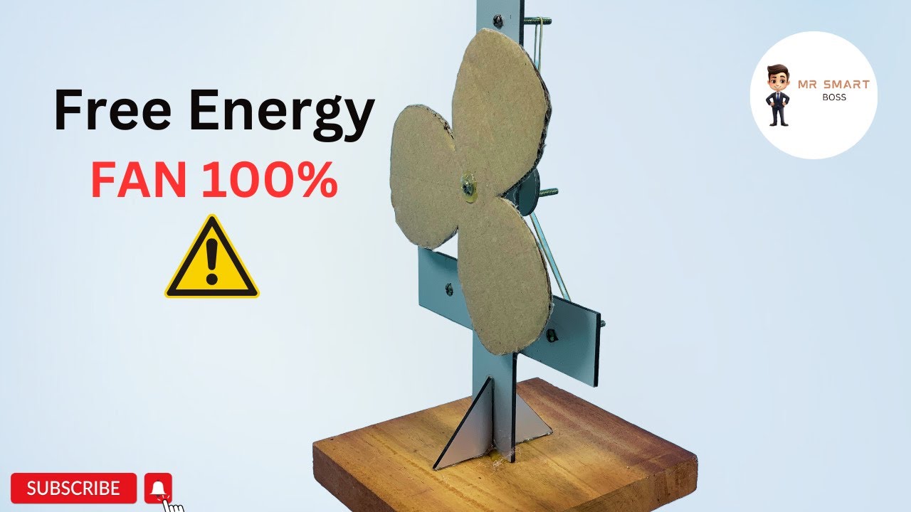 Self Running Free Energy Fan Device 100% | How to make free energy fan ...