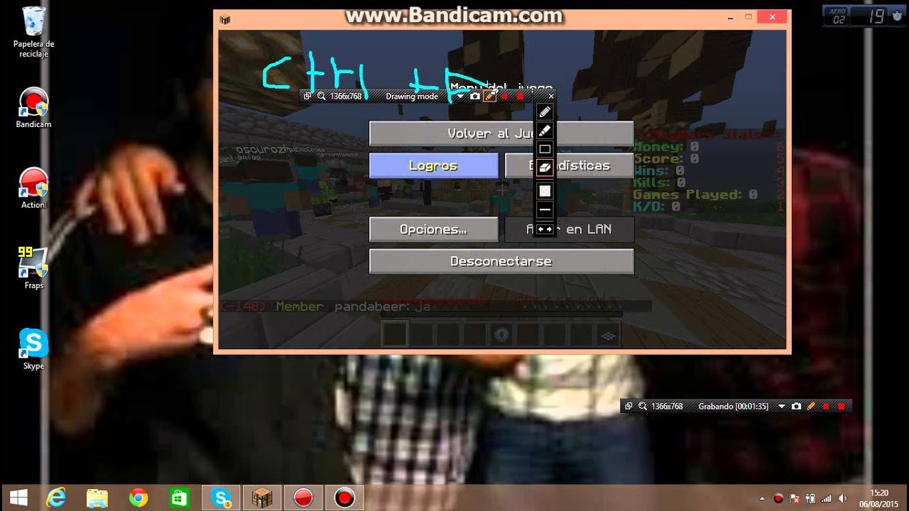 Como poner camara frontal en minecraft Laptop hdp (windows 8, 7) - YouTube