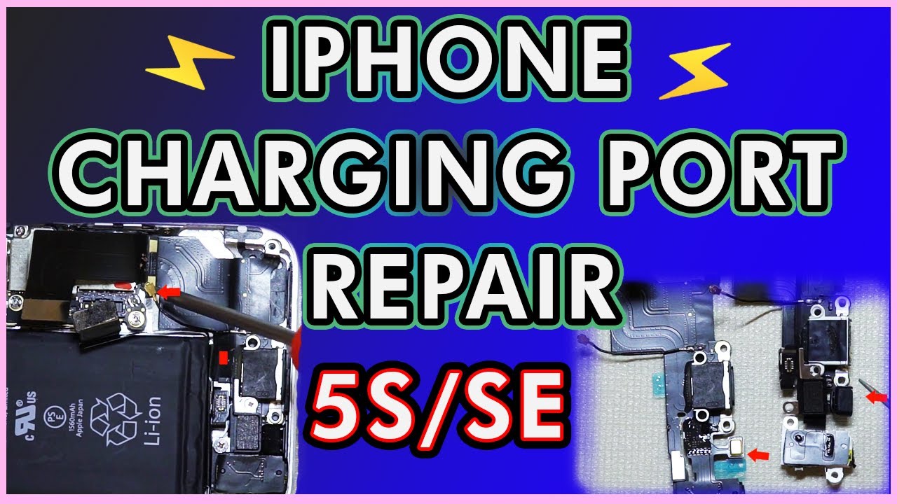 iPhone 5S/SE Charging Port Repair | How to Fix iPhone not Charging ...