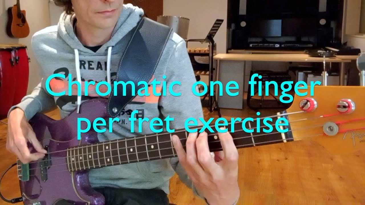 Practice ideas - One finger per fret chromatic exercises - YouTube