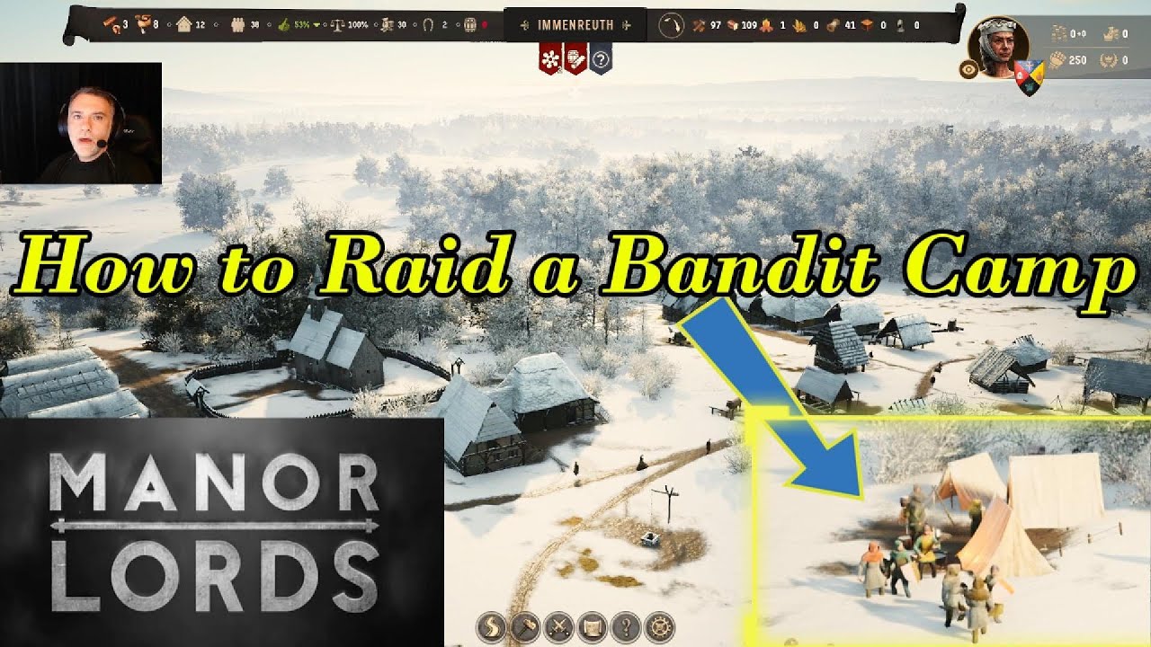 How to raid Bandits camp and Steal Resources | Manor Lords - YouTube
