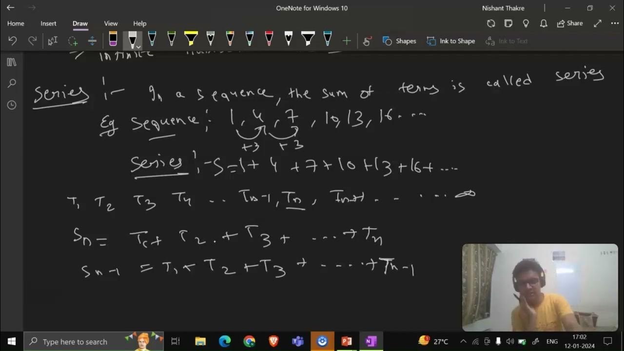 Lecture 1 | Sequence and Series | IIT-JEE Mains + Advanced +Board | by Nishant Thakre (IIT ...