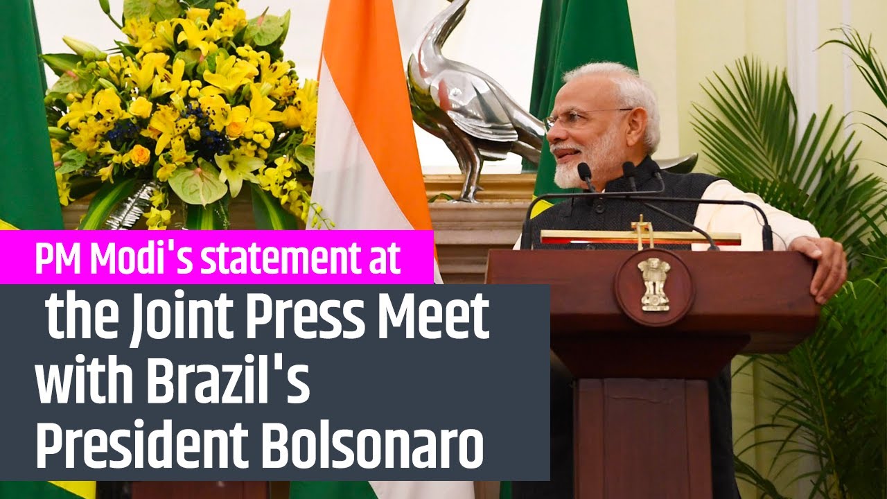 PM Modi's statement at the Joint Press Meet with Brazil's President ...