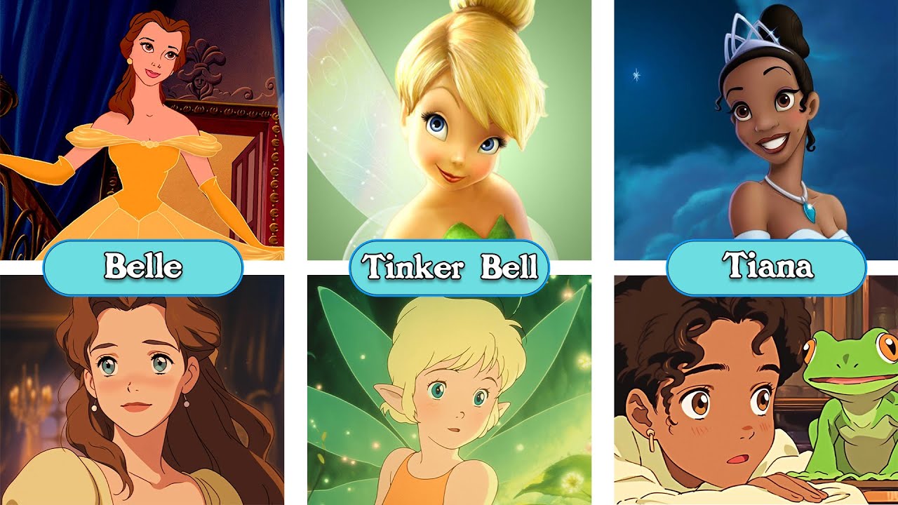 Comparison : Disney Princesses reimagined in Studio Ghibli's enchanting ...