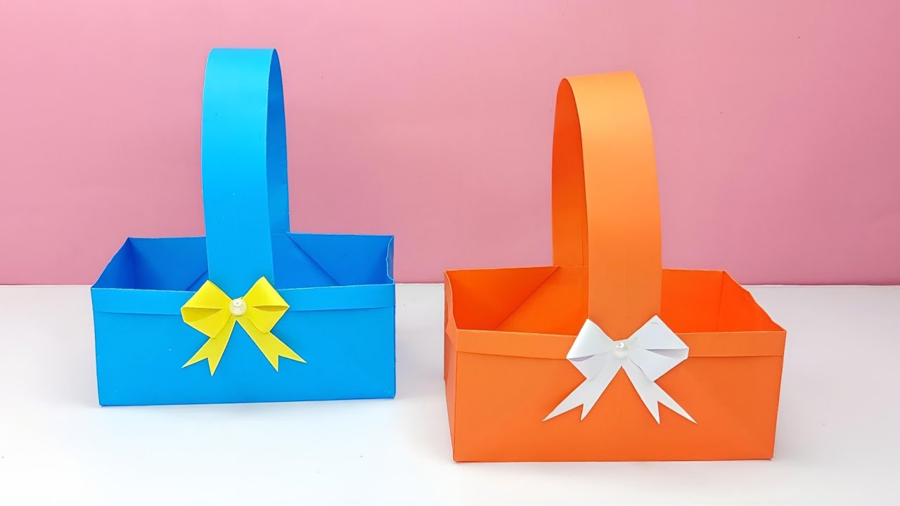 How To Make Easy Paper Basket |DIY MINI PAPER BASKET| How To Make A ...