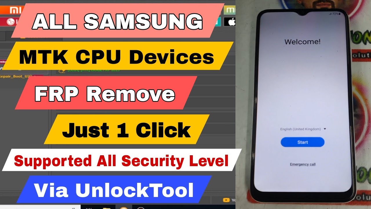 ALL MTK SAMSUNG FRP JUST 1 CLICK Done 100% Work - YouTube