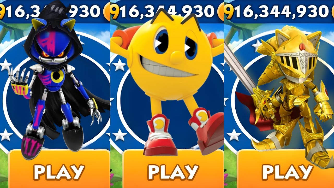 Sonic Dash - Reaper Metal vs PAC man vs Excalibur sonic - All ...