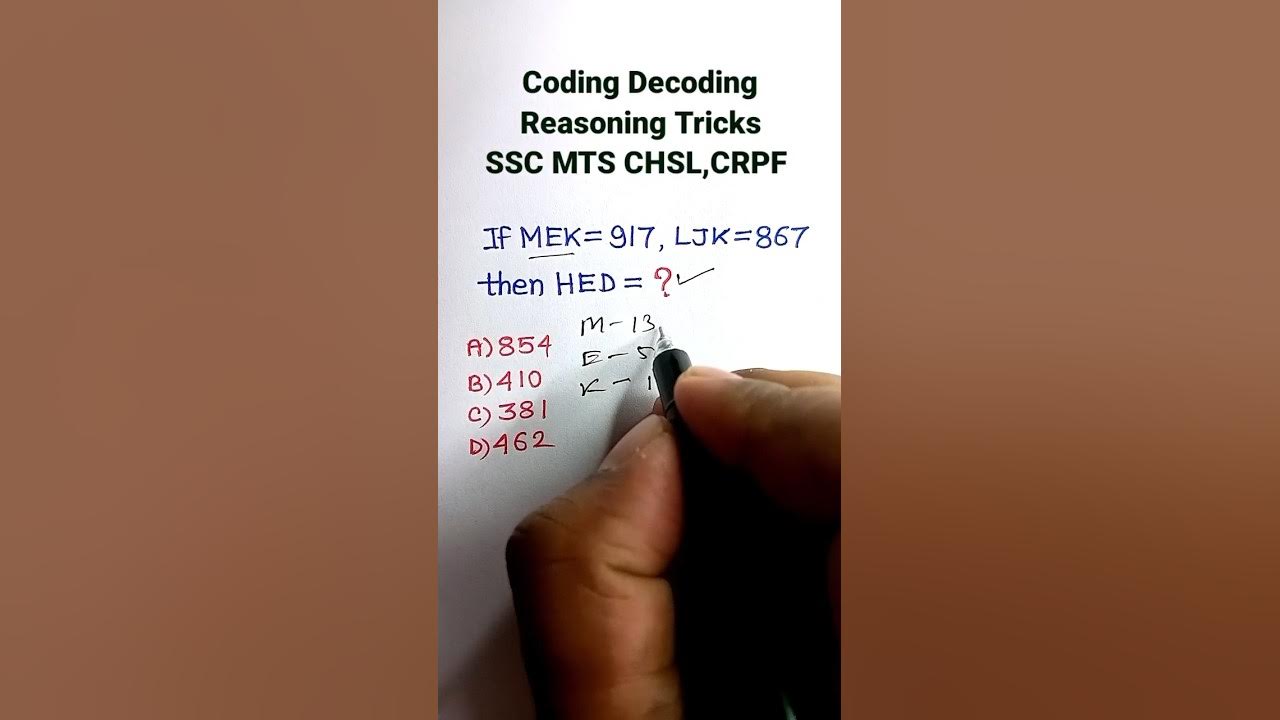 Coding Decoding Coding Decoding Reasoning Tricks Reasoning For Ssc Gd Shorts Youtube