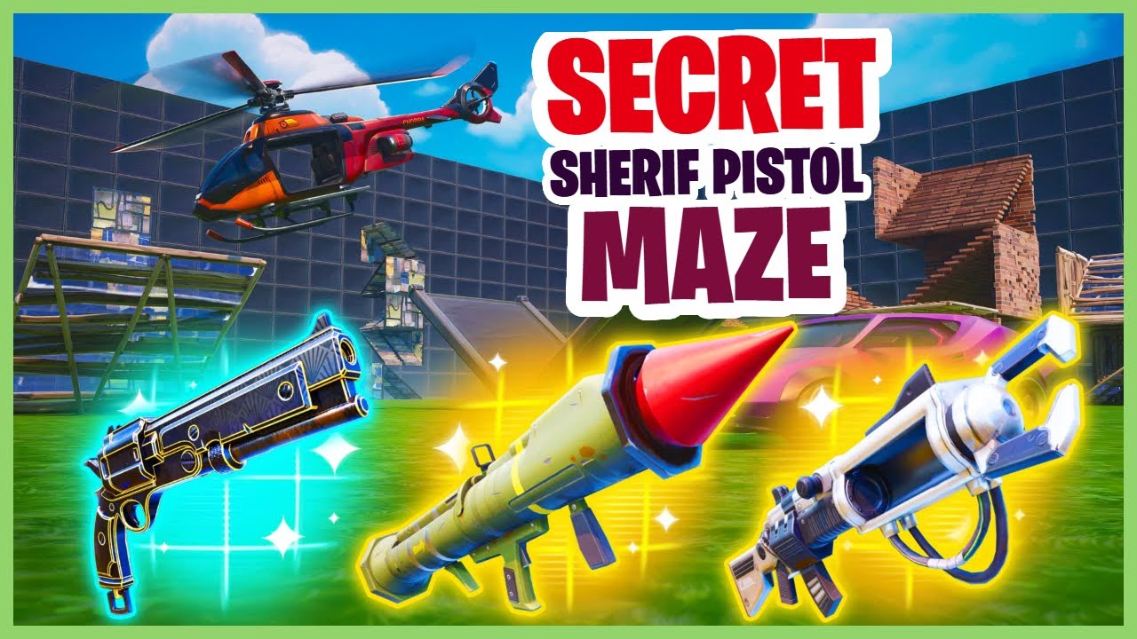 1v1 With Every Gun Fortnite SECRETS 🔫 SHERIFF PISTOL UNLOCK! (Maze ...