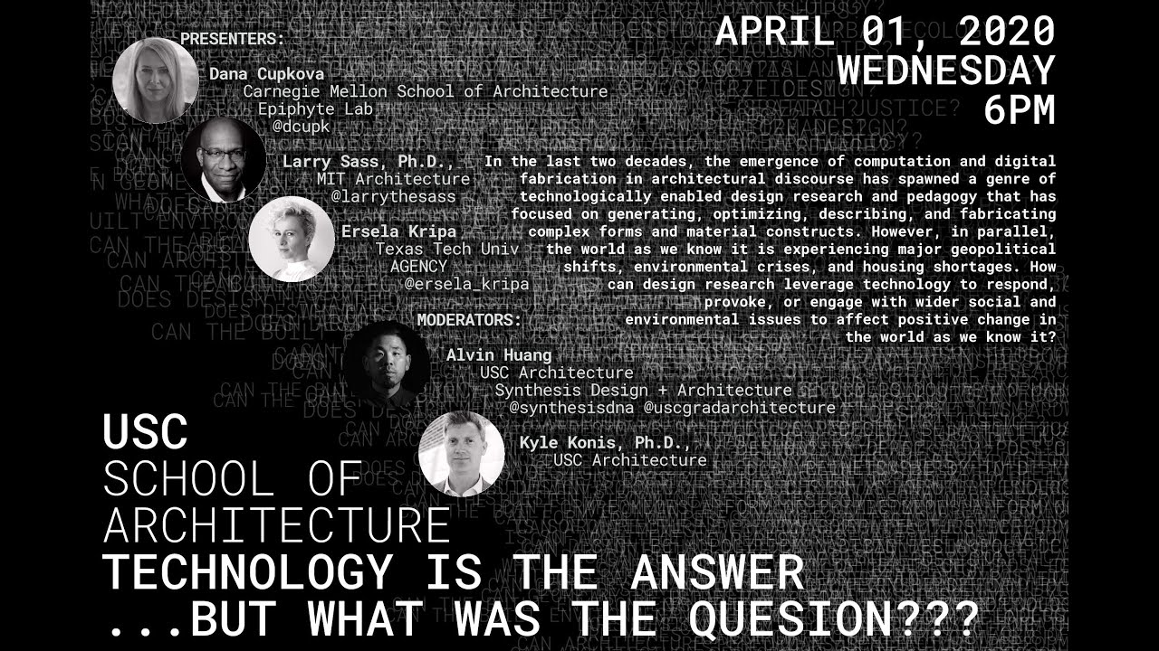 Technology Conversation: "Technology is the answer...but what was the ...