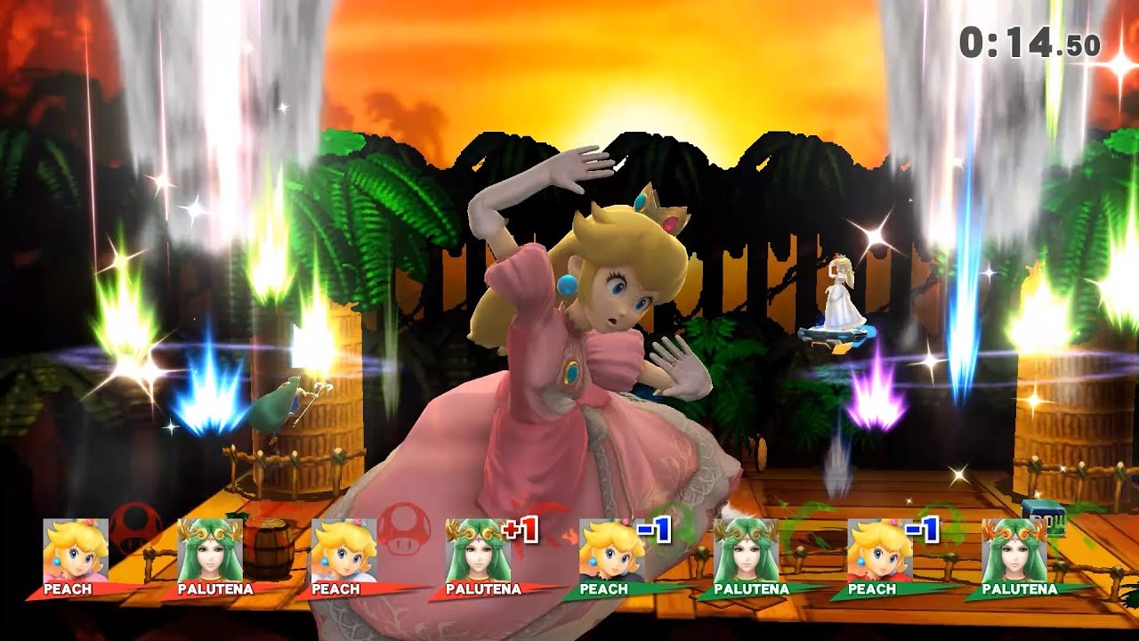 Smash Wii U - Team Peach and Palutena Battle (Only Blast and Screen KO ...
