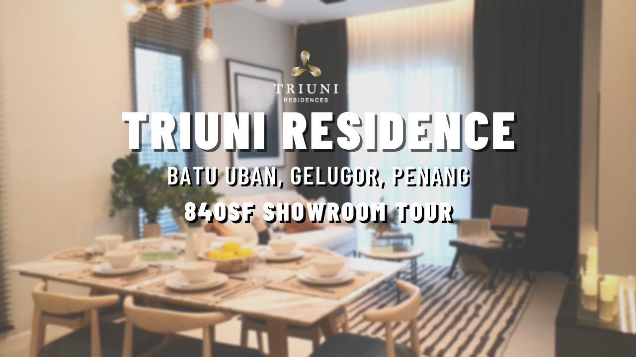 Triuni Residence (Gelugor, Penang) 840sf showroom 1 Minute Tour - YouTube
