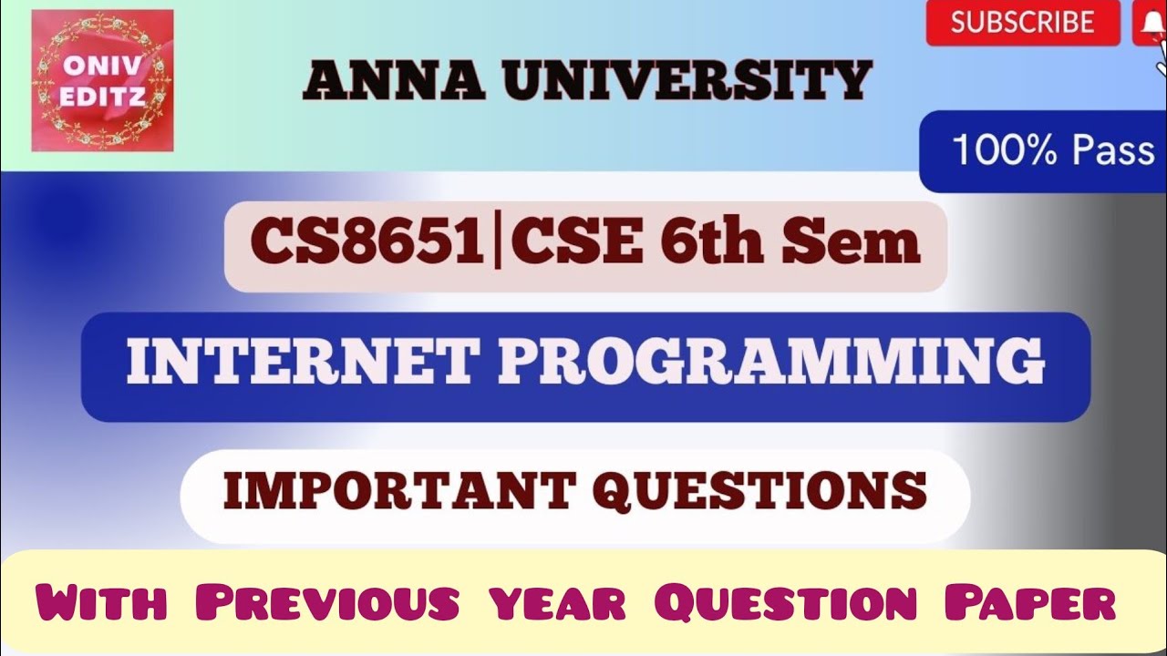 Cs8651 Internet Programming Important Question For Cse 6th Sem