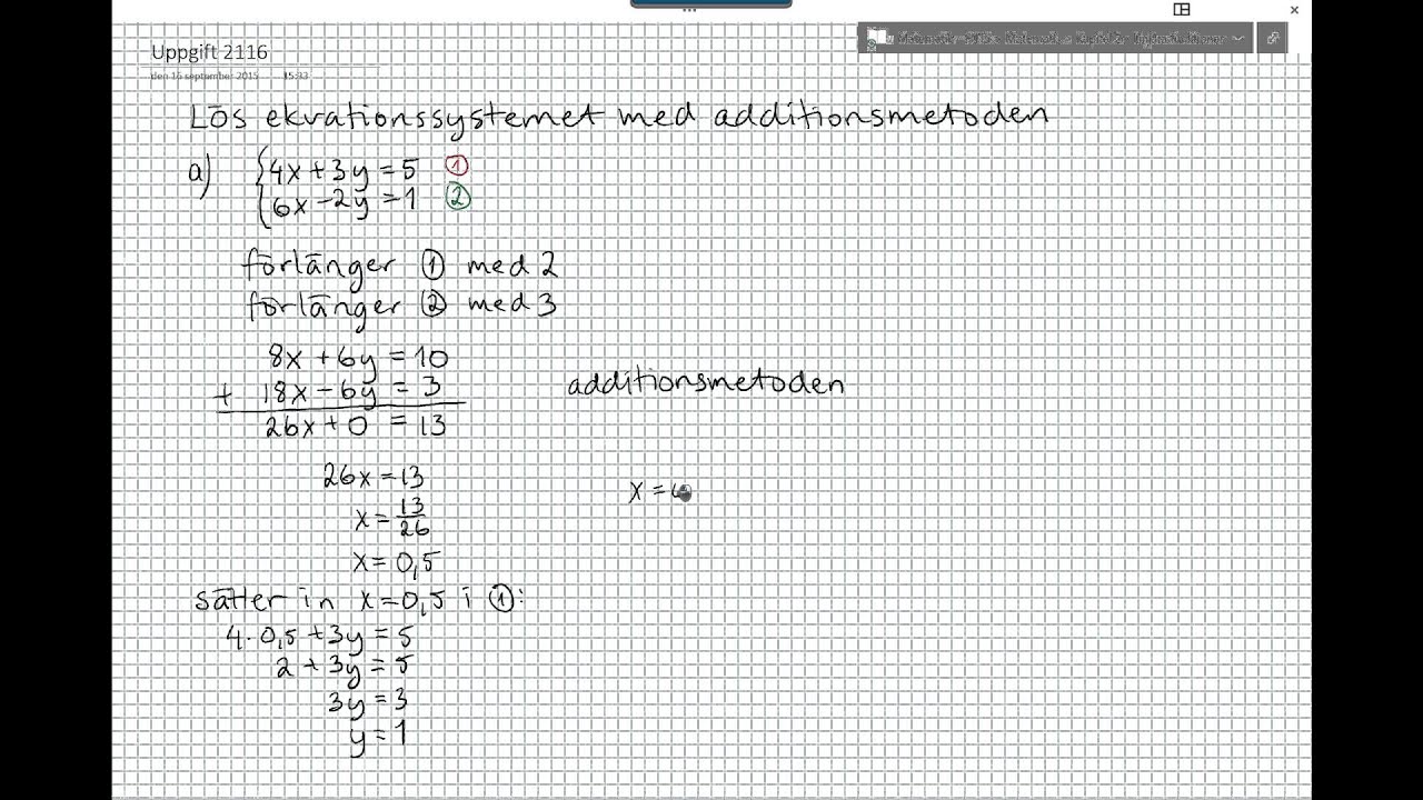 Matematik 2b Uppgift 2116 - YouTube