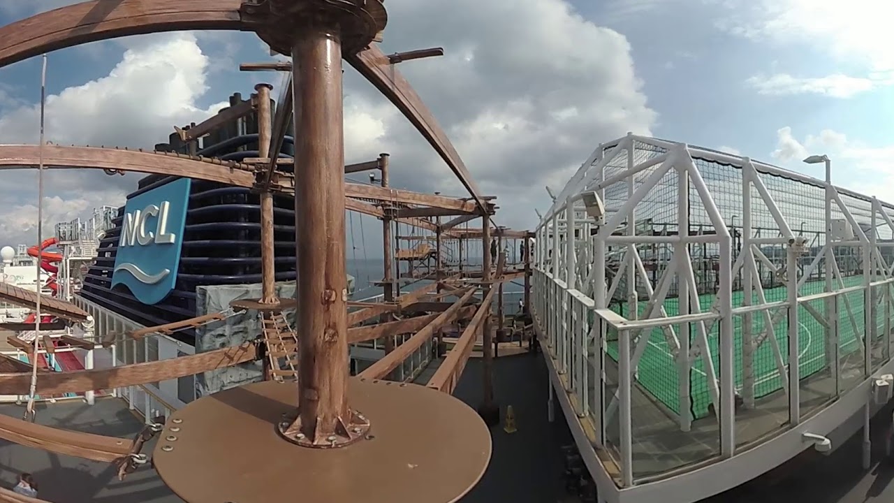 Ropes Course - Norwegian Getaway - VIRB 360 - YouTube